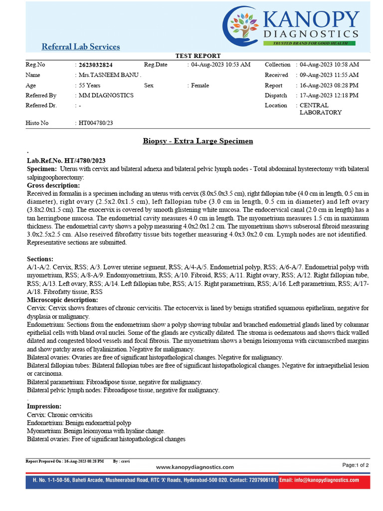 1313396409-Mrs - TASNEEM BANU | PDF | Epithelium | Uterus