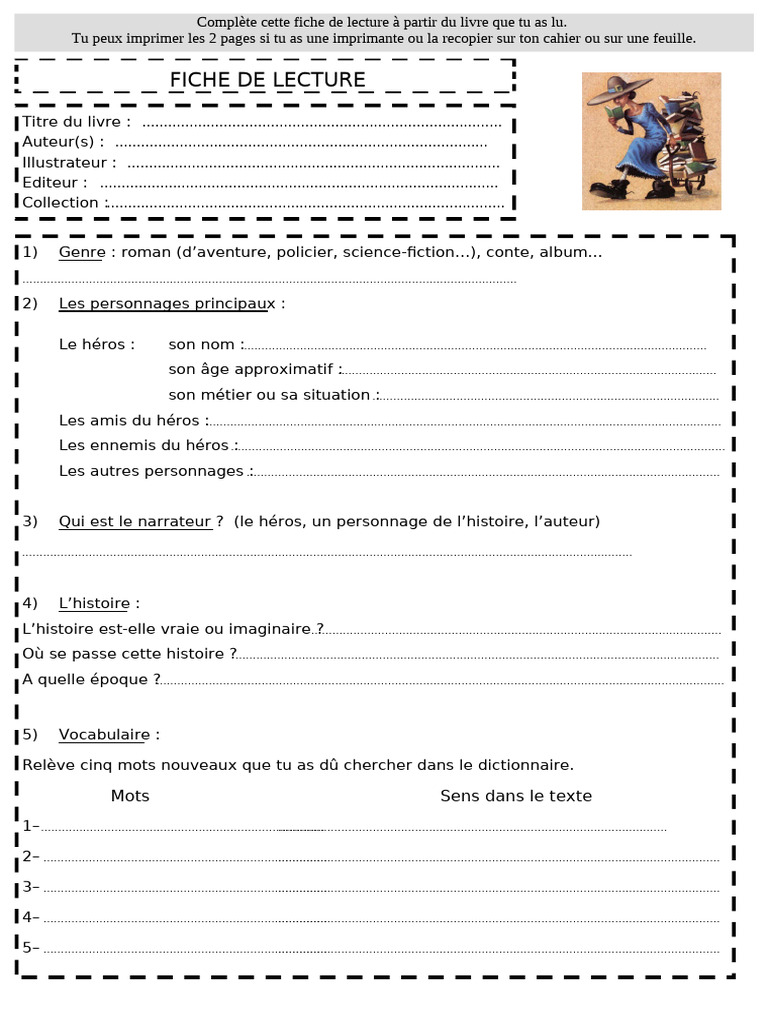 Cm1 Cm2 FICHE DE LECTURE | PDF