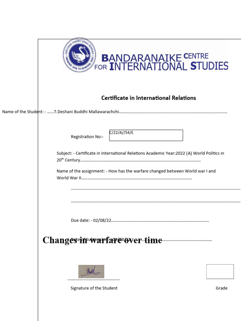 Evolution of Warfare: WWI to WWII | PDF | Tanks | Bomb