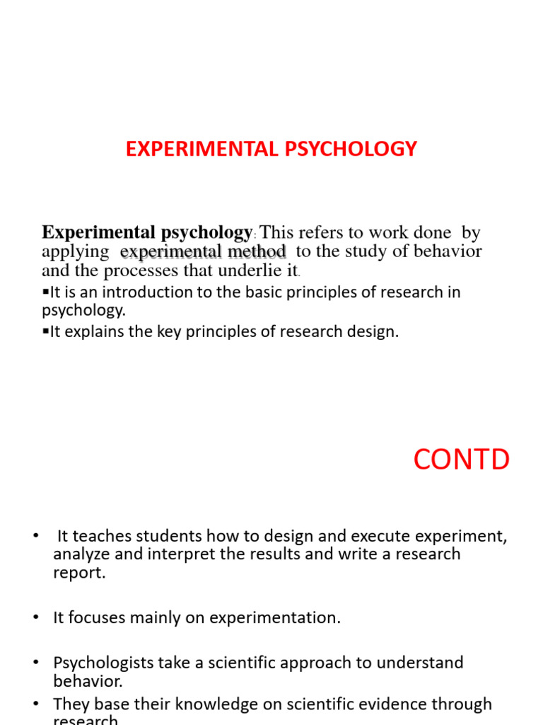 WEEK 1 - Experimental Psychology | PDF | Psychology | Informed Consent