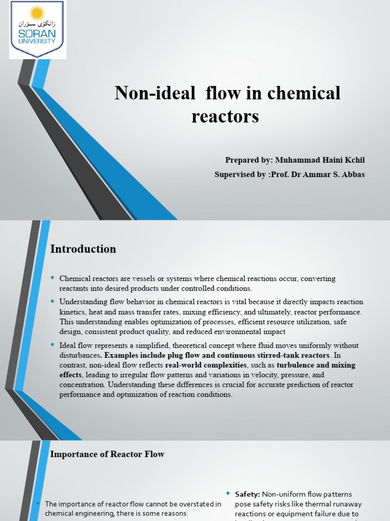 Non-Ideal Flow in Chemical Reactors | PDF | Chemical Reactor | Chemical Kinetics