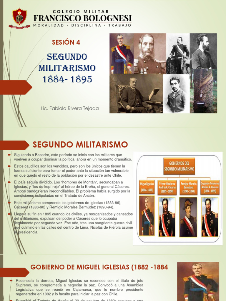 El SEGUNDO MILITARISMO SESION 4 | PDF | América del Sur | Comunidad andina