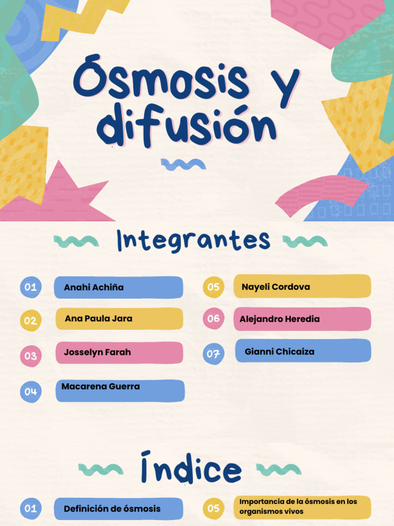 Osmosis y Difusión | PDF | Ósmosis | Difusión