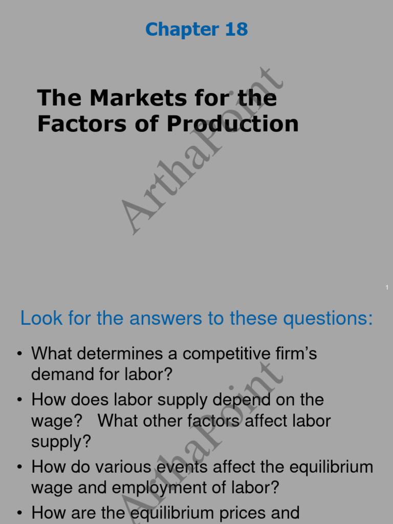 Factors of Production Notes | PDF | Labour Economics | Economic Equilibrium