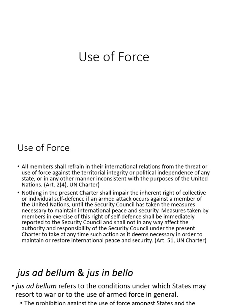 Use of Force 2 - Read-Only | PDF | Responsibility To Protect ...