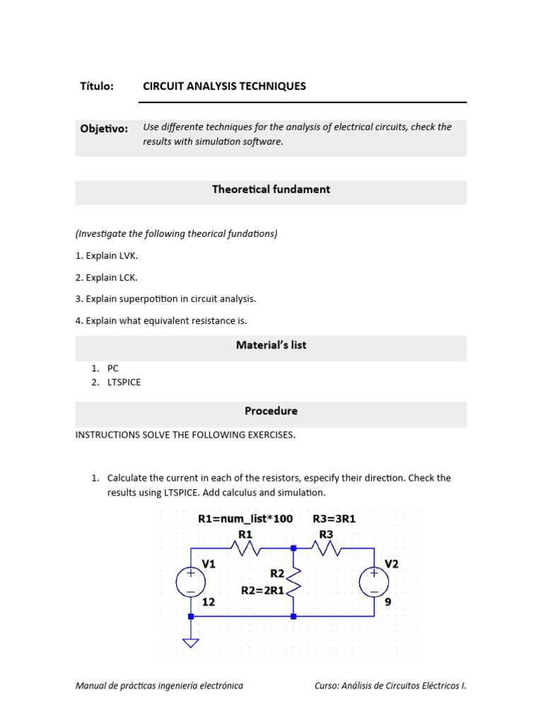 Ejercicios Tema 2 Tecnicas de Analisis | PDF | Electrical Network | Network Analysis (Electrical ...