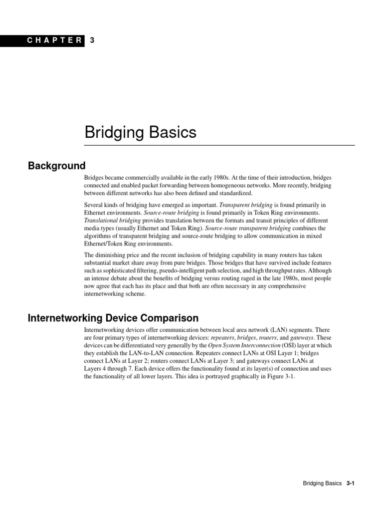 03_Bridiging_basics | PDF | Computer Network | Computer Science