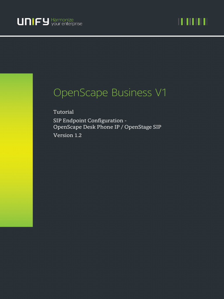 OSBiz Configuration OpenScape Desk Phone IP | PDF | Session Initiation Protocol | Ip Address