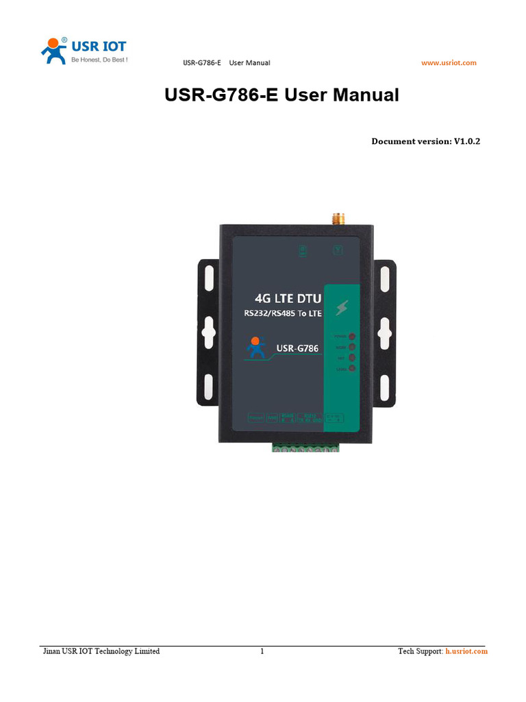 USR-G786 - E-Software-Manual | PDF | Port (Computer Networking) | Network Socket