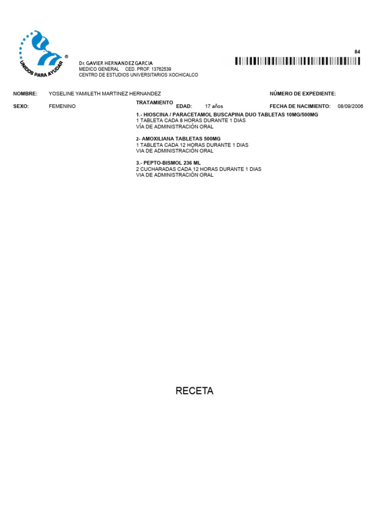 Receta Médica Editable | PDF | Relaciones personales, crianza y ...