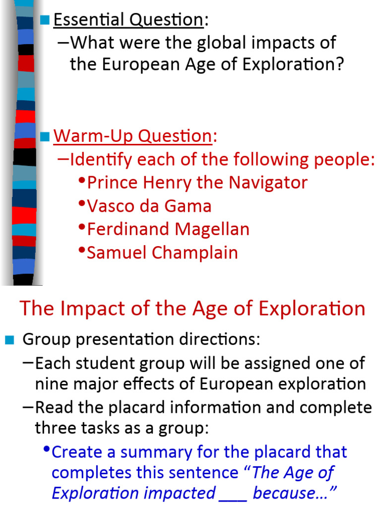 Impact of Exploration | PDF | European Colonization Of The Americas ...