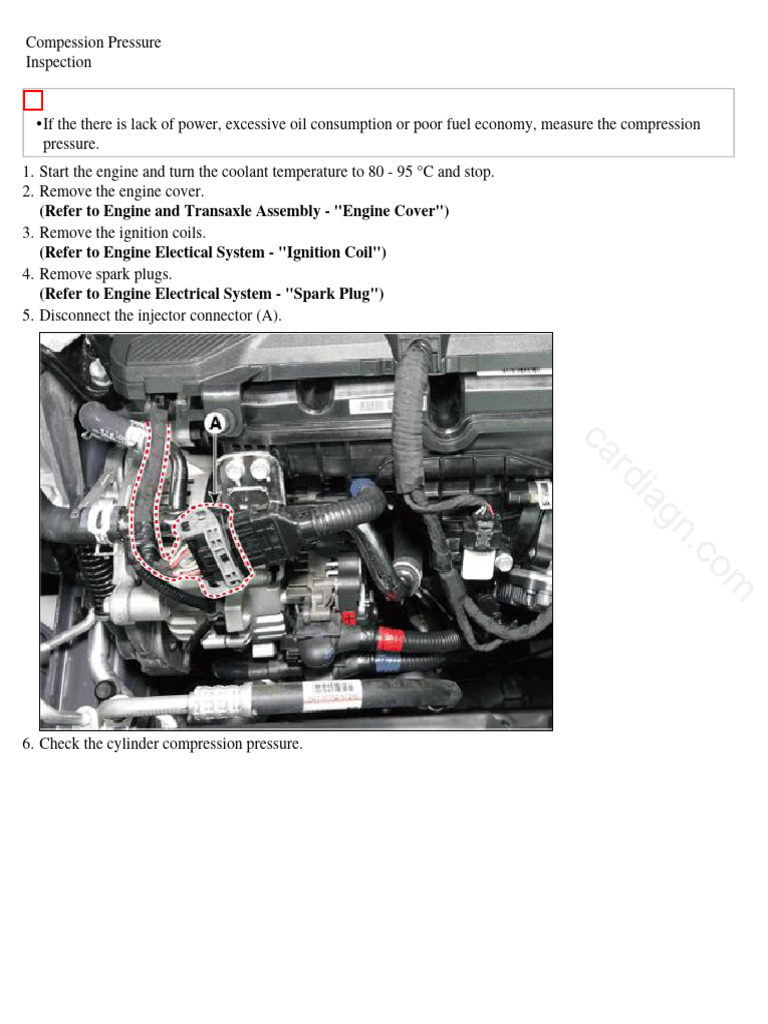 Comp Test Inspection | PDF | Internal Combustion Engine | Cylinder (Engine)