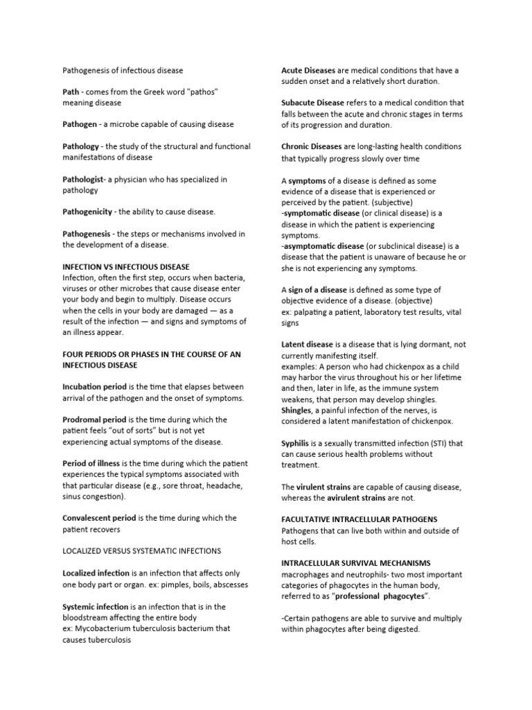 Infectious Disease Basics | PDF | Inflammation | Infection