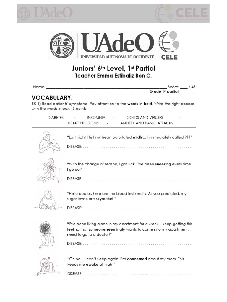 Written Test Juniors 06 1ST PARTIAL | PDF Written Test Juniors 06 1ST PARTIAL | PDF