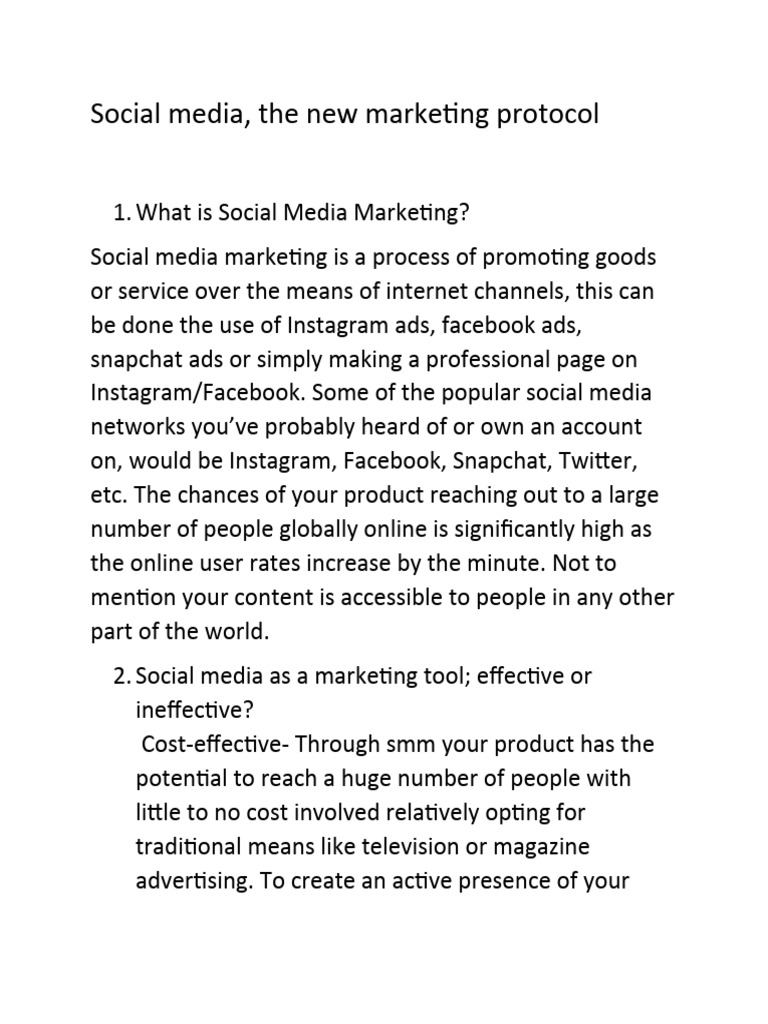 Social Media Marketing | PDF | Social Media Marketing | Social Media Social Media Marketing | PDF | Social Media Marketing | Social Media