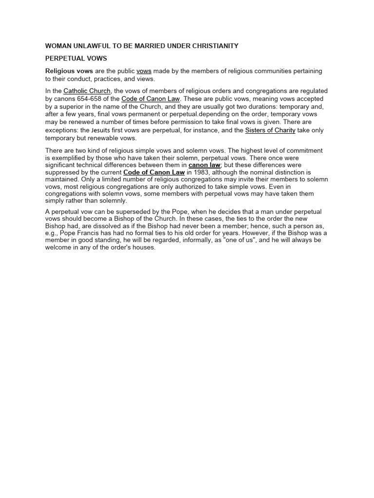 Fiqh Munakahat Perpetual Vows | PDF