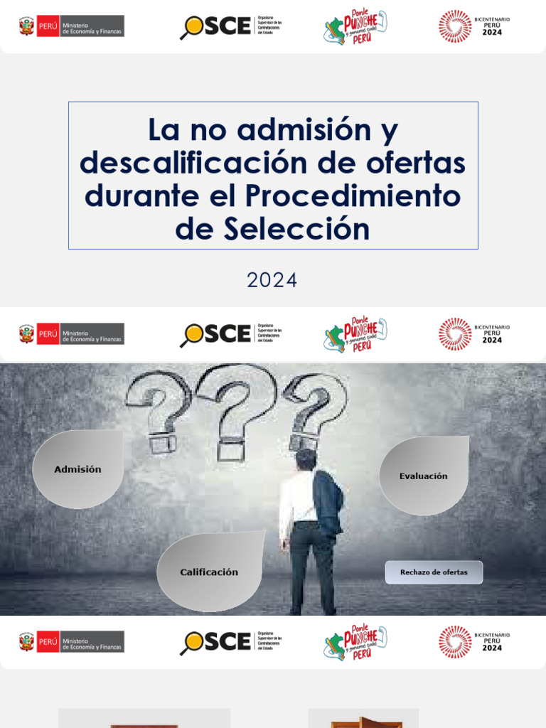 PS - DIAP - La No Admisión y Descalificación de Ofertas Durante El ...