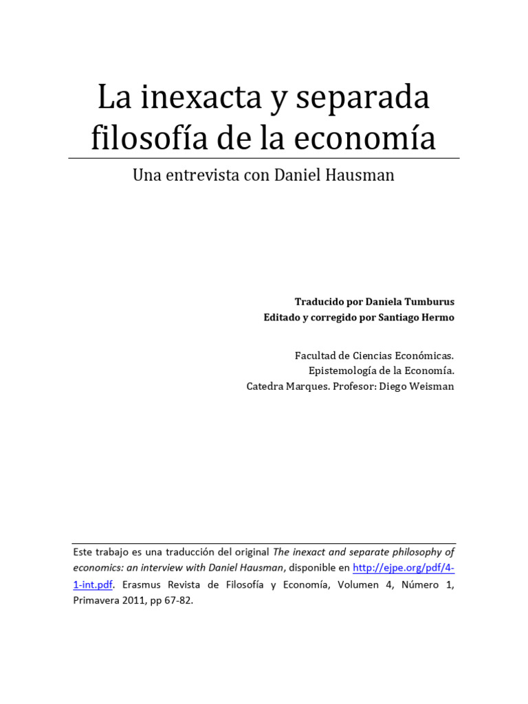 Hauman - Entrevista | PDF | John Stuart Mill | Teoría