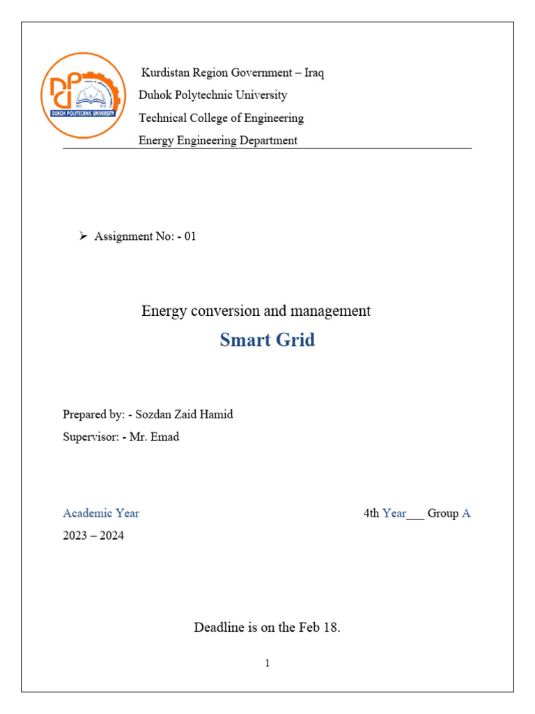 Energy Conversion and Management Ass. 01 | PDF | Smart Grid ...