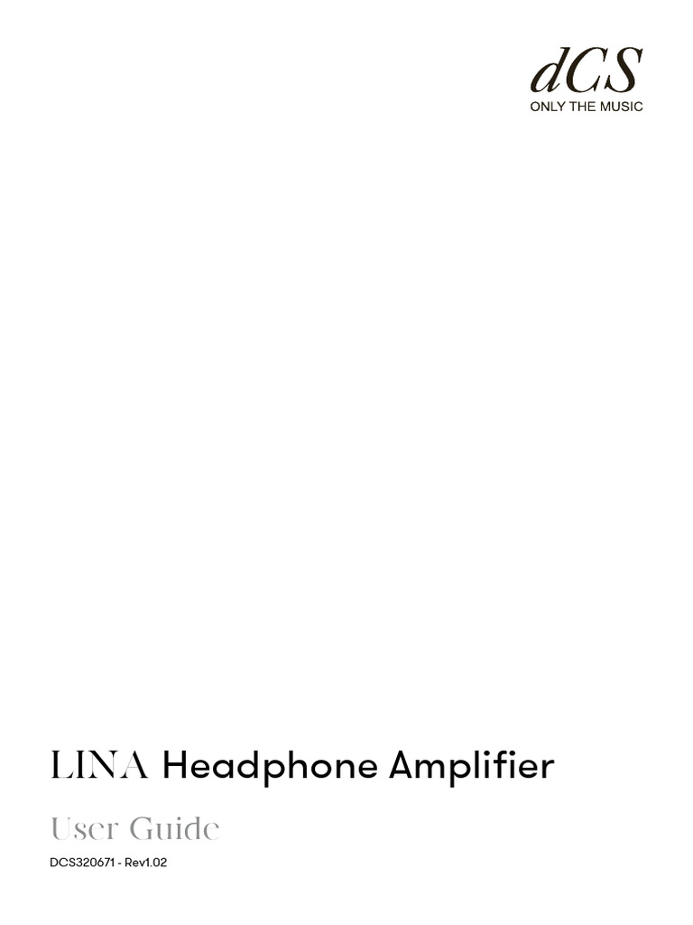 User Manual - Lina Headphone Amplifier (English) | PDF | Headphones | Fuse (Electrical)