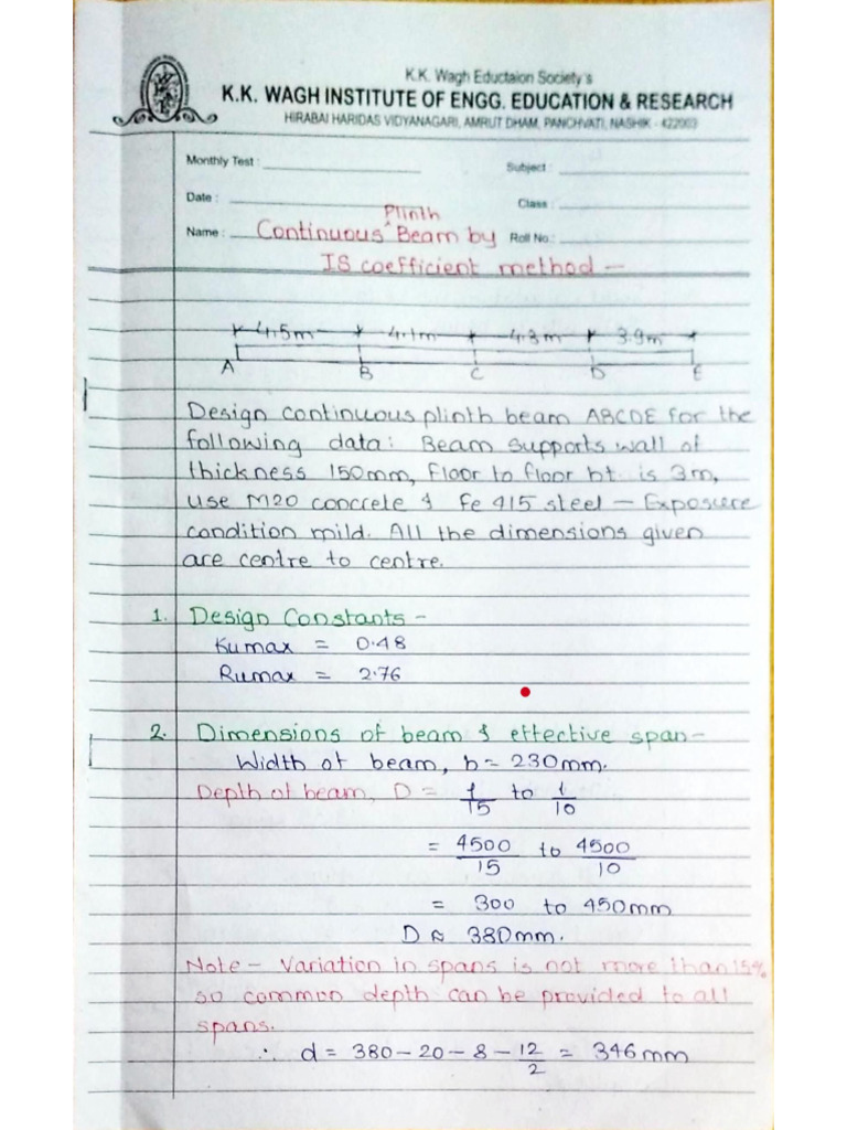Continuous Plinth Beam | PDF
