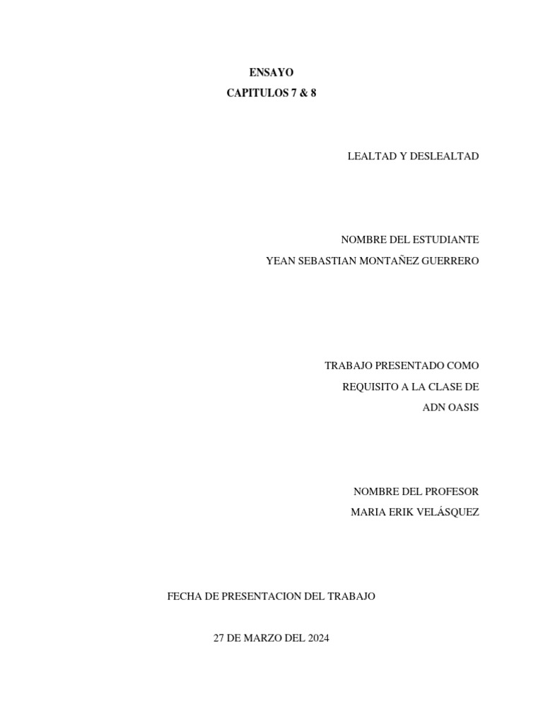 ENSAYO Sebas | PDF | Liderazgo | Sicología