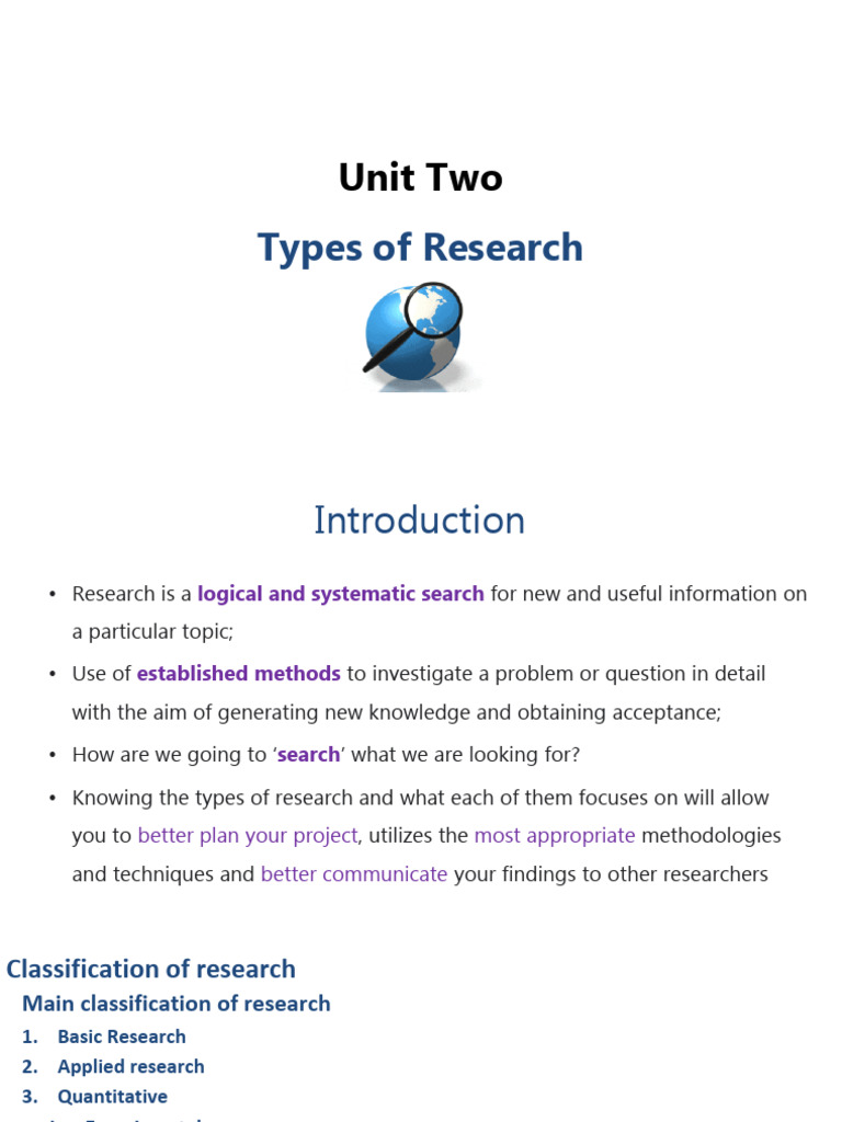 Types of Research | PDF | Methodology | Qualitative Research