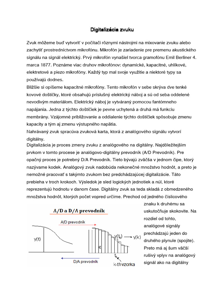 Digitalizacia Zvuku Z Internetu | PDF