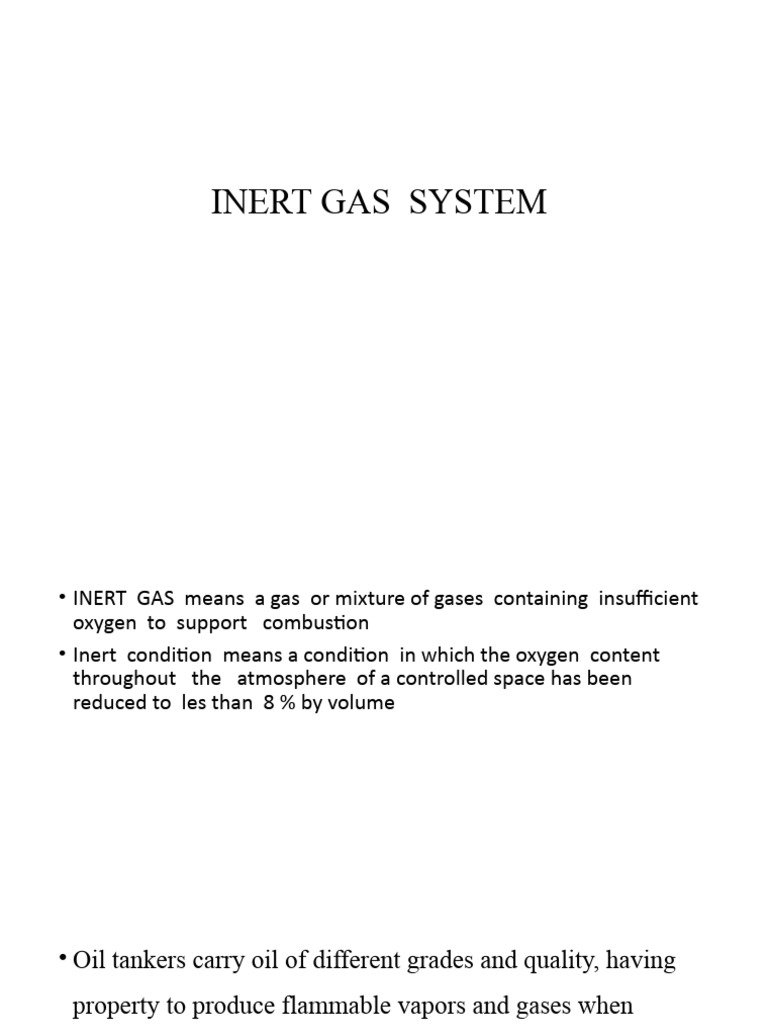 Inert Gas System | PDF | Chemical Engineering | Chemistry