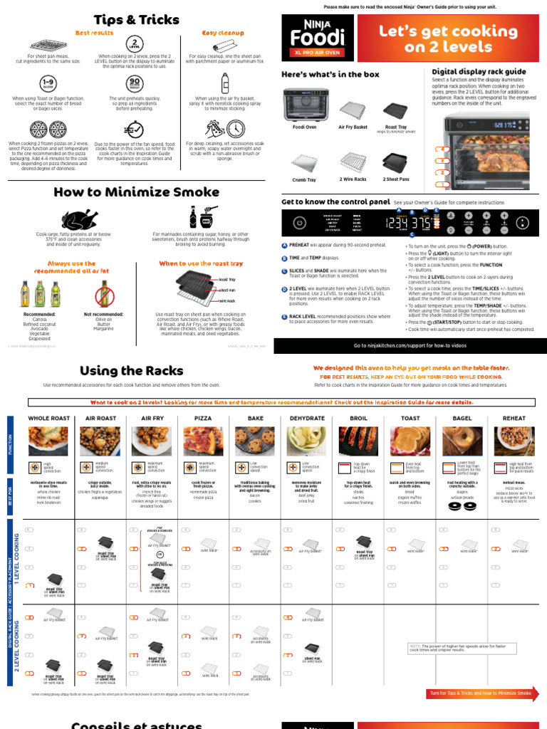 DT201C Ninja Foodi Quick Start Guide | PDF | Cooking | Foods