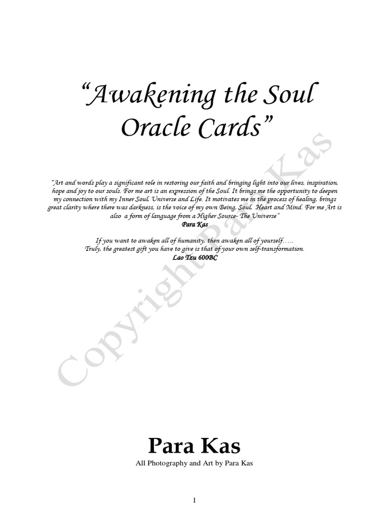 Dokumen - Tips Aoeawakening The Soul Oracle Cardsa Oracle Cardsa Aoeart ...
