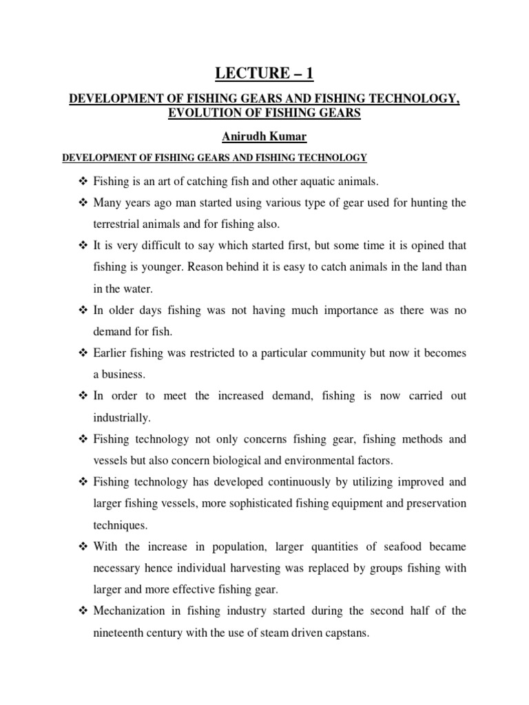 Development of Fishing Gears and Fishing Technology | PDF | Trawling ...