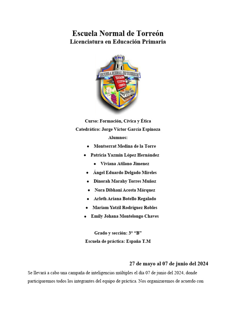 Proyecto de Formacion Civica | PDF | Inteligencia