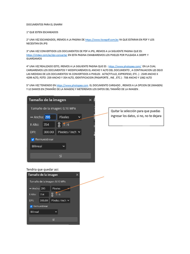 Modificar Documentos para El Enarm | PDF