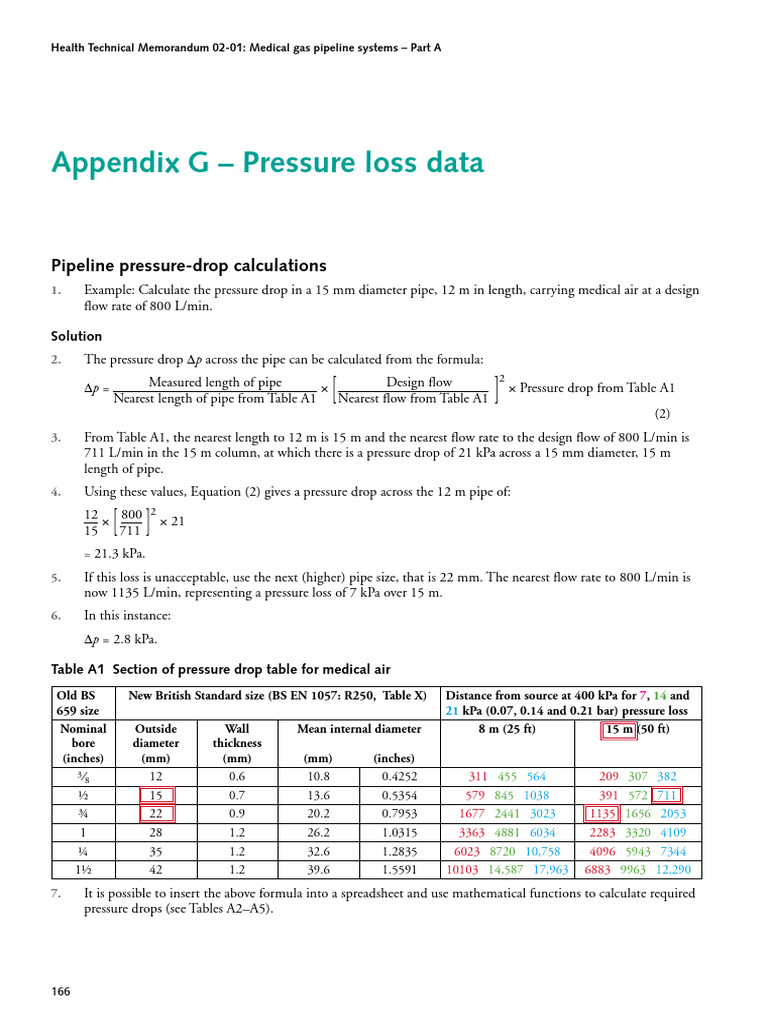 Medical Gas Pipeline Sizing Guide | PDF | Pipe (Fluid Conveyance ...