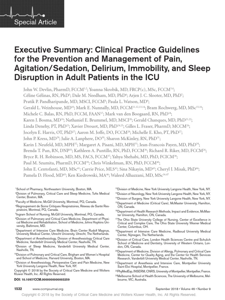 Executive Summary Clinical Practice Guidelines.21 | PDF | Pain Management | Analgesic