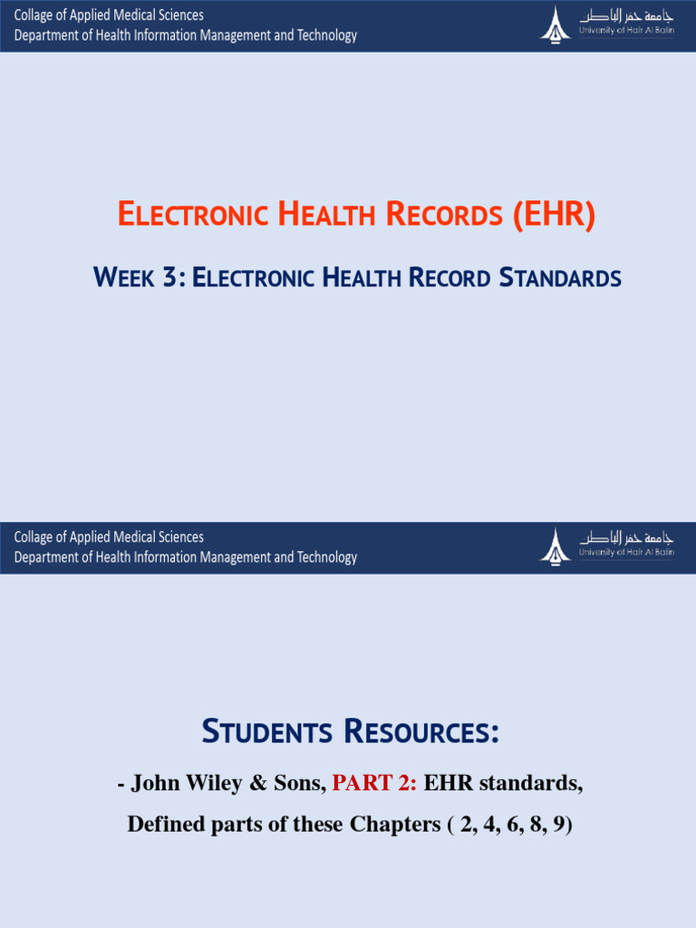 EHR Standards Overview and Guidelines | PDF | Electronic Health Record ...