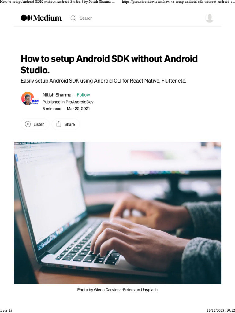 How To Setup Android SDK Without Android Studio. by Nitish Sharma ProAndroidDev | PDF | Zip ...