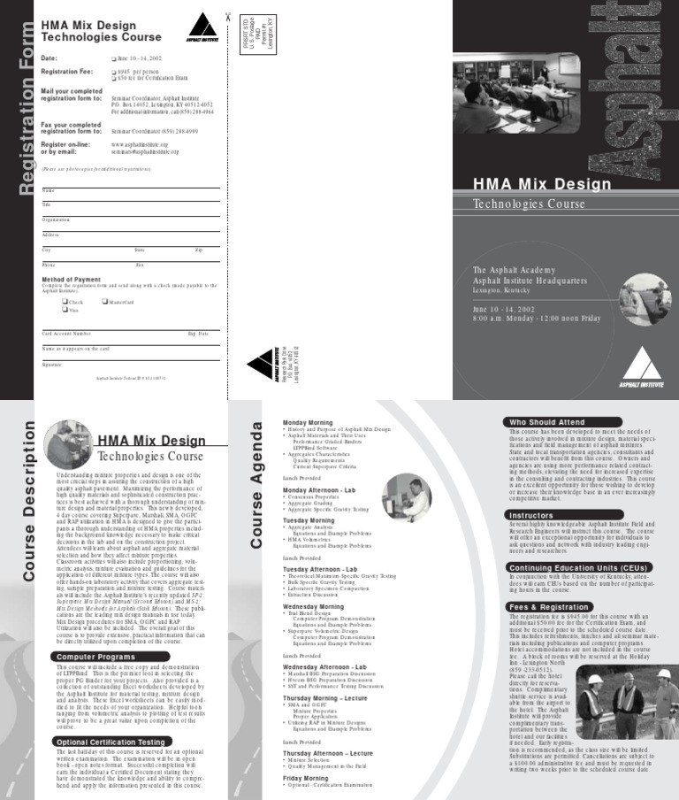 HMA Mix Design Broch. | Download Free PDF | Laboratories