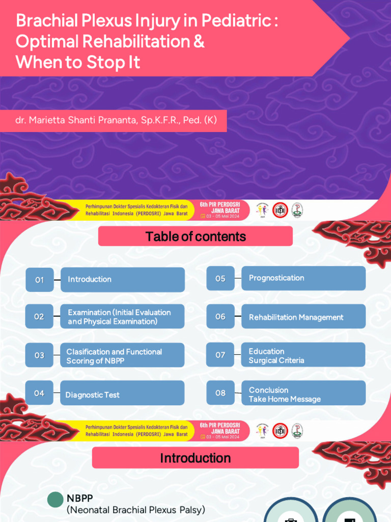 Pediatric Brachial Plexus Rehab | PDF | Anatomical Terms Of Motion | Elbow