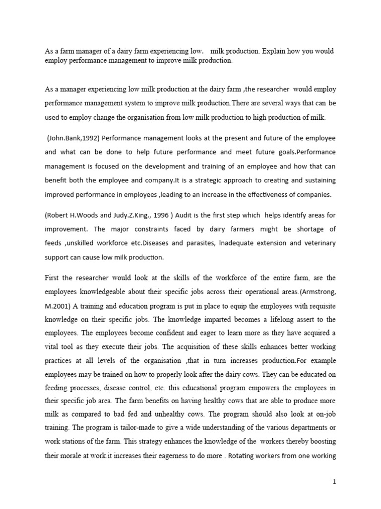 HRM 1 | PDF | Dairy | Employment