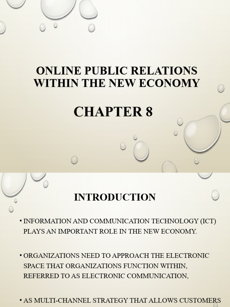 Chapter 8 - Online Public Relations Within The New Economy | PDF | Spamming | Computer Network