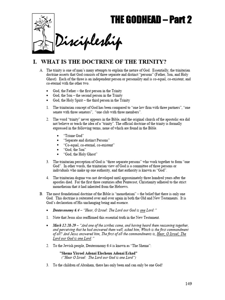 Lesson15 - The Godhead - Part II | PDF | Trinity | God The Father