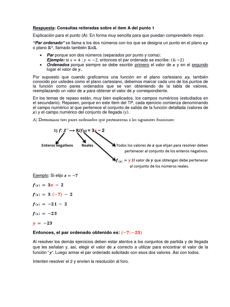 Explicación y Ejemplo - Ítem A - TP 1 | PDF