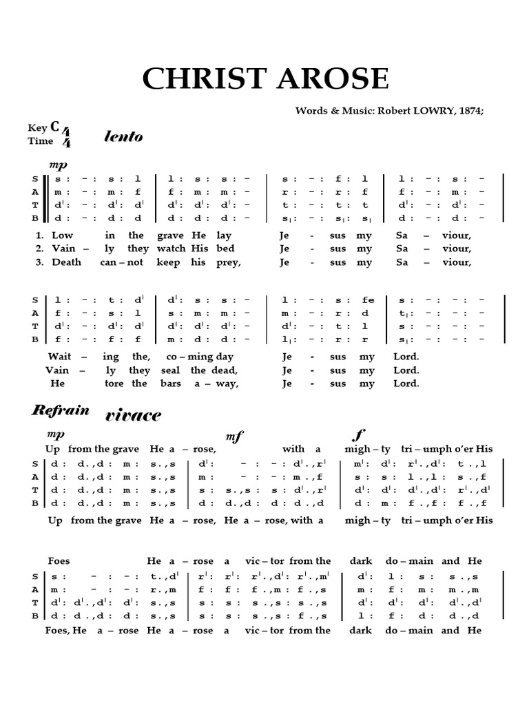 Christ Arose | PDF | Foreign Language Studies