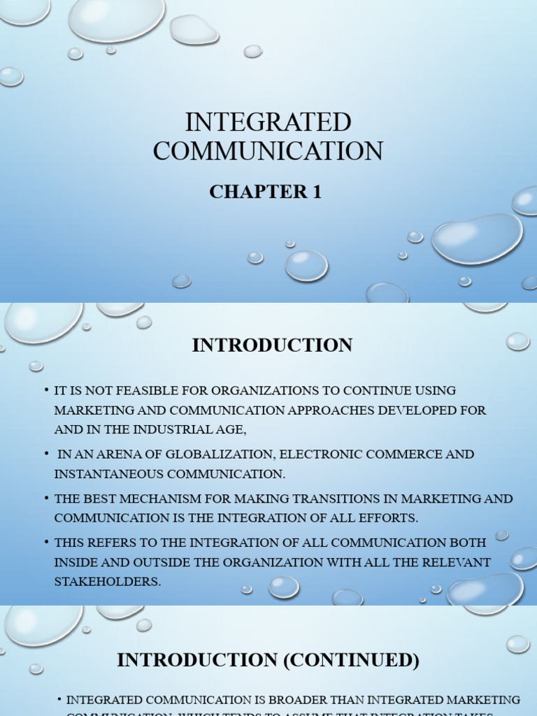 Chapter 1 Integrated Communication | Download Free PDF | Marketing ...