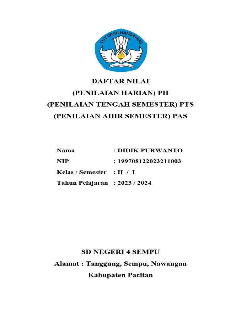 Daftar Nilai Kelas 2 Sem 1 | PDF