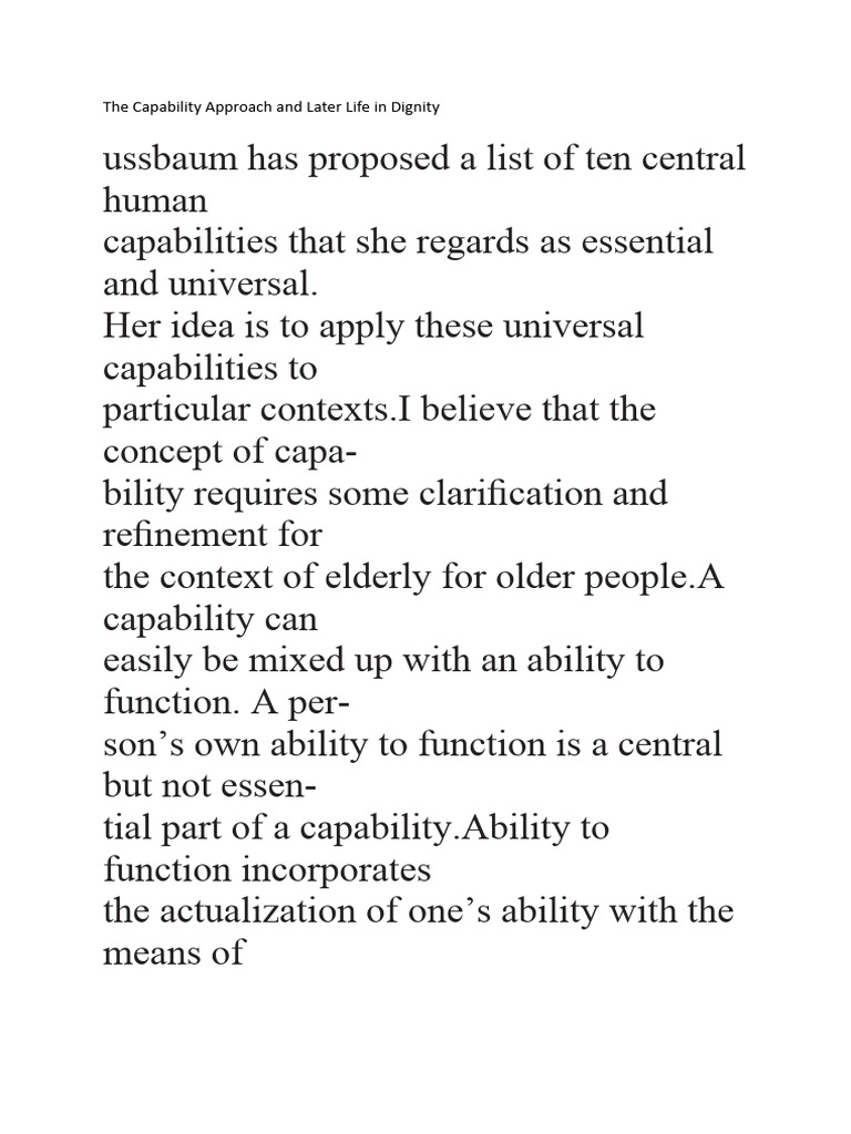 Enhancing Dignity for Older Adults | PDF | Liberal Arts Education ...