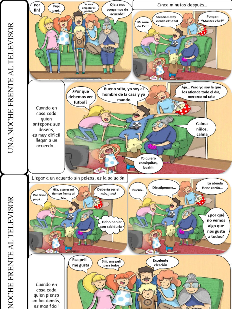 Comic Sobre Convivencia Familiar | PDF