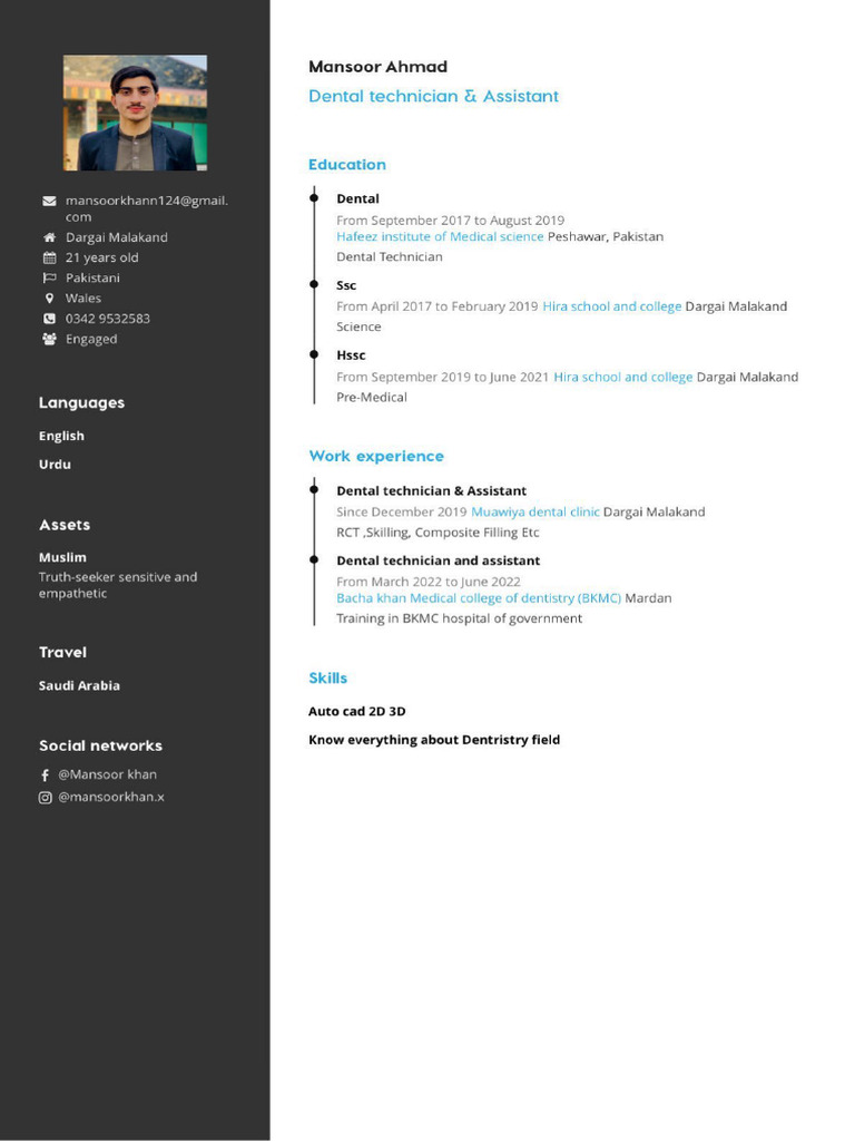 CV 2022-09-01 Mansoor Ahmad | PDF